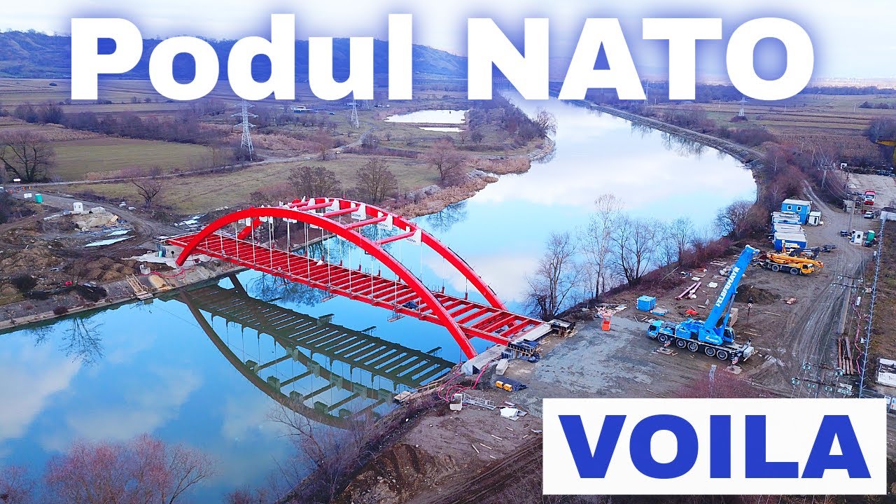 Podul peste Olt de la Voila | 23.12.2024 | Stadiul lucrarilor - YouTube
