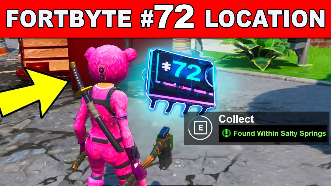 FOUND WITHIN SALTY SPRINGS - Fortnite Fortbyte #72 Location Guide - YouTube
