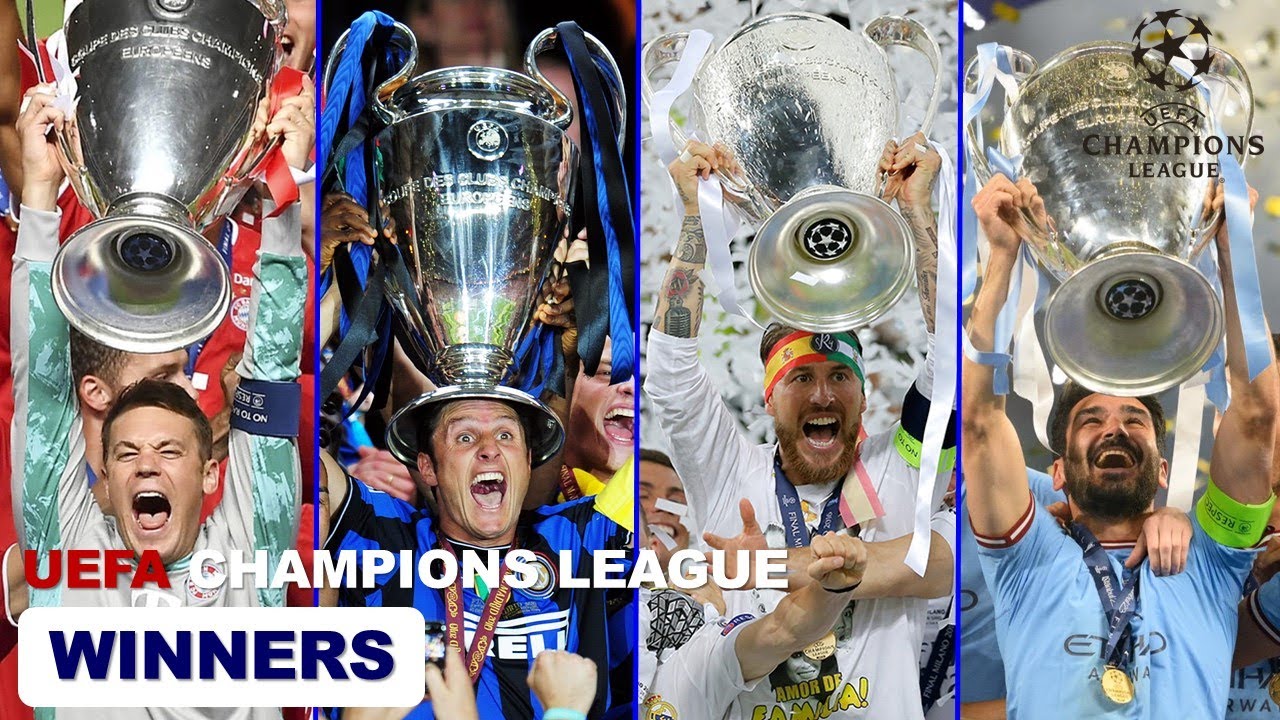 All UEFA Champions League (UCL) Winners / Champions [1955 - 2023] - YouTube