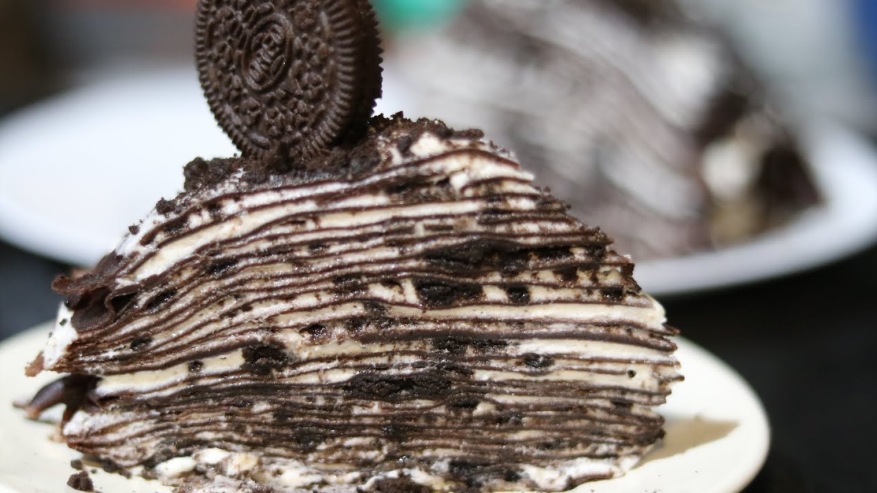 MILLE CREPES OREO MILO - KULINER BUATAN SENDIRI - YouTube