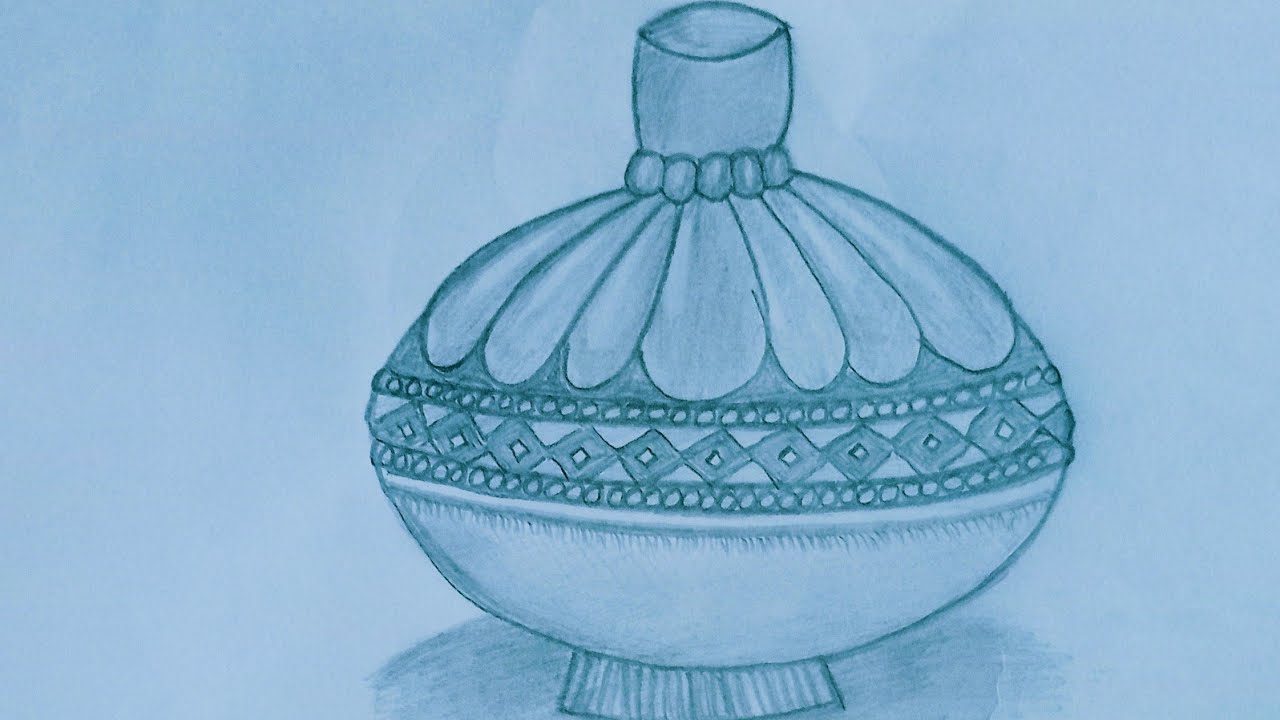 How to draw surahi by pencil sketch @Official Art Anju #art - YouTube