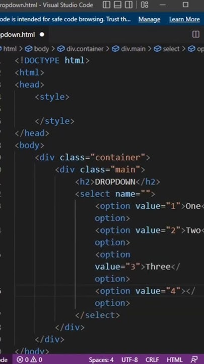Dropdown | HTML CSS #developer #programming #html #coding #umcodemaster - YouTube