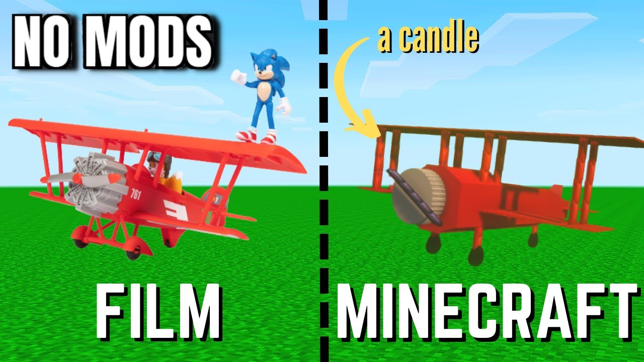 I made Sonic Airplane in Vanilla Minecraft.. - YouTube