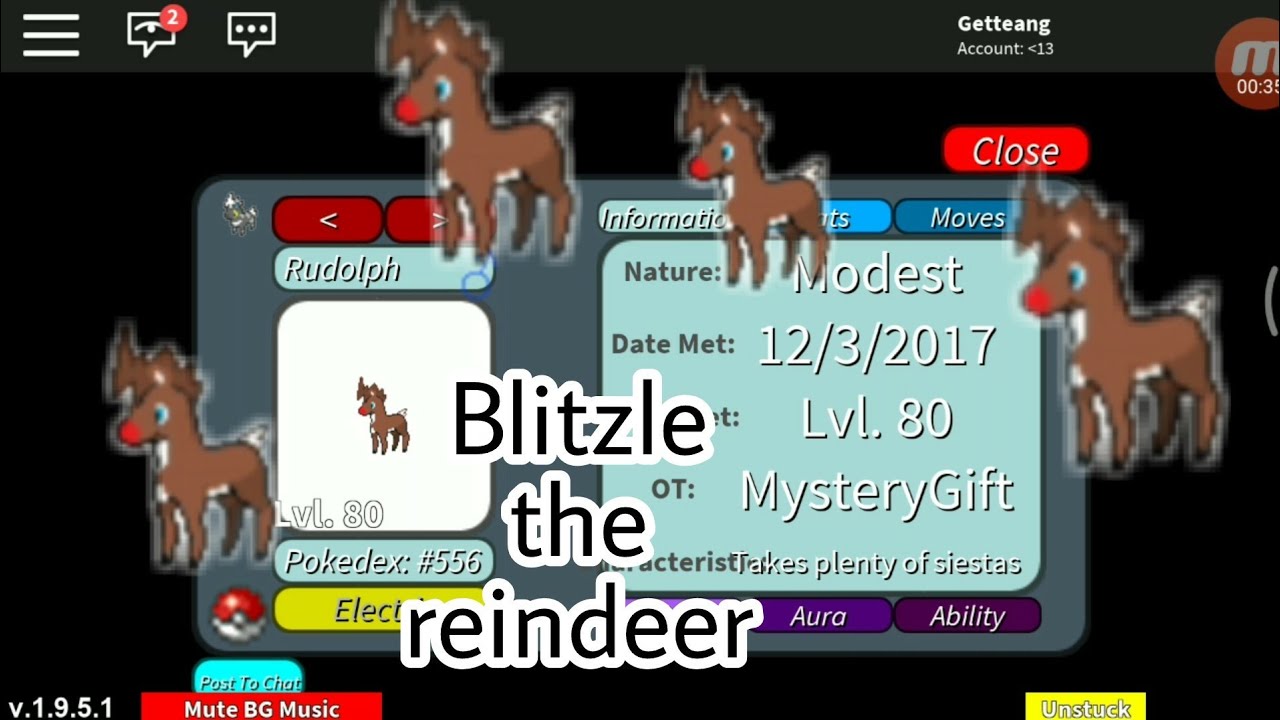Reindeer code (Project Pokemon) - YouTube