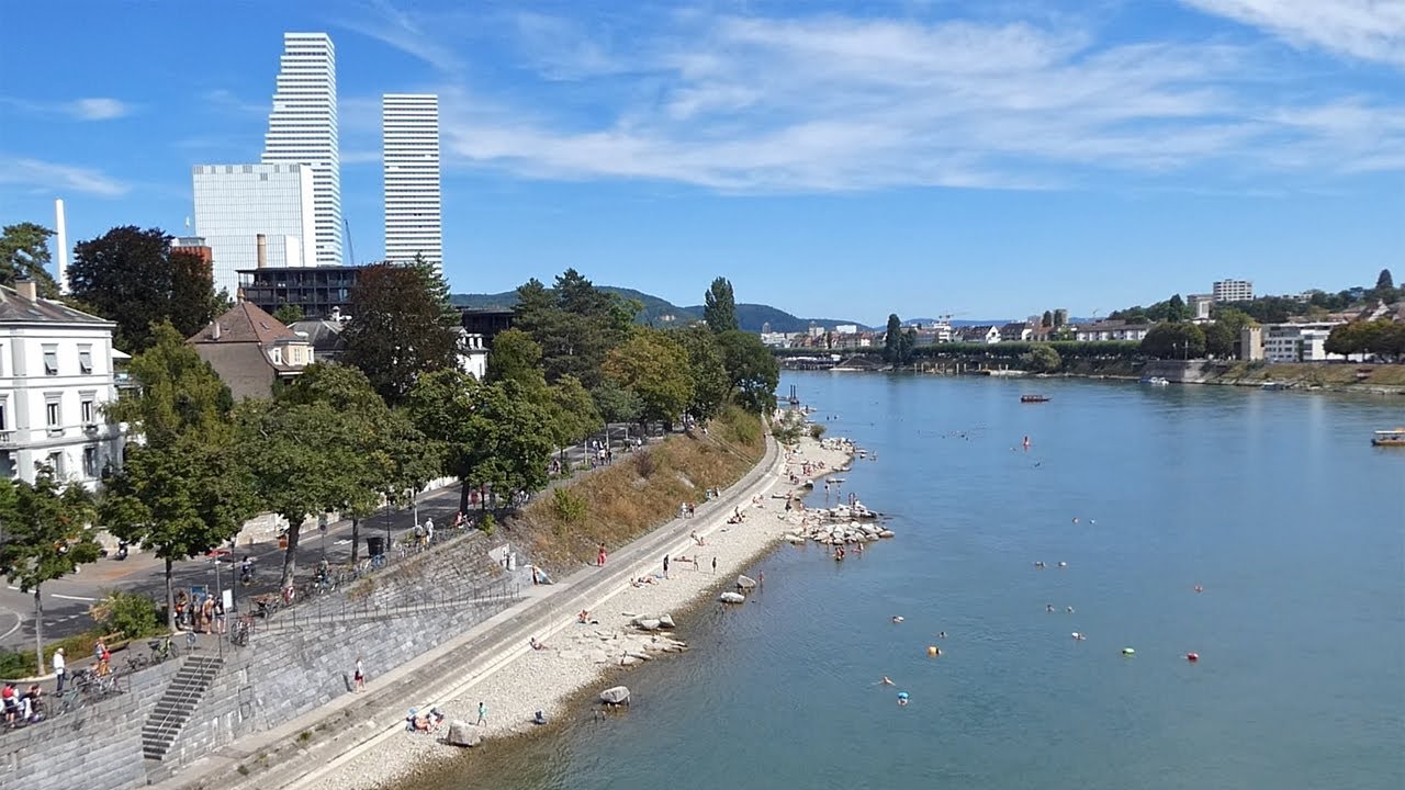 River Rhine swimming in Basel, Switzerland - YouTube