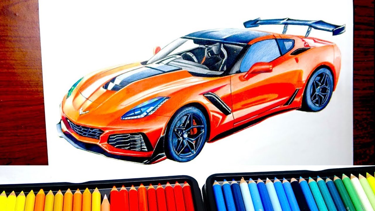 Drawing: corvette - YouTube