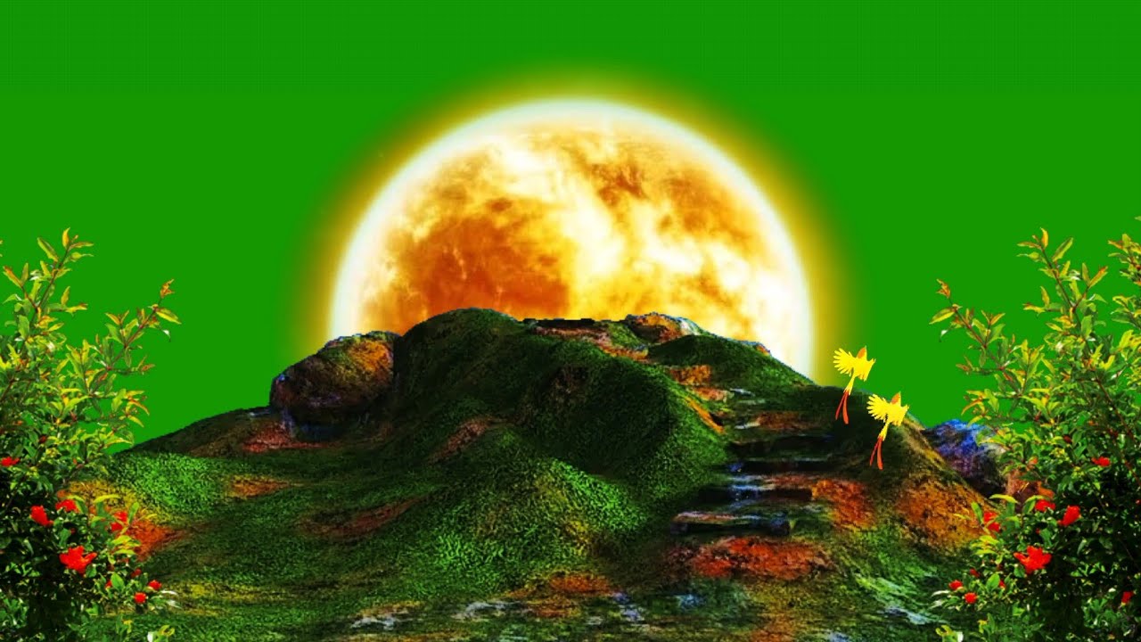 Green Screen Sun / Beautiful Mountain Green Screen Effect / Flying ...