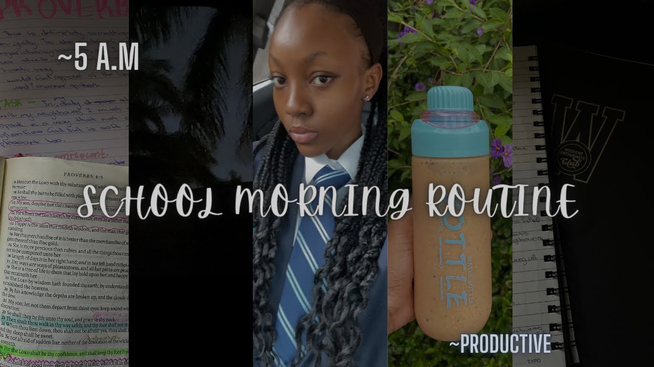 My 5a.m School Morning Routine | Chill,Aesthetic,Realistic routine ...