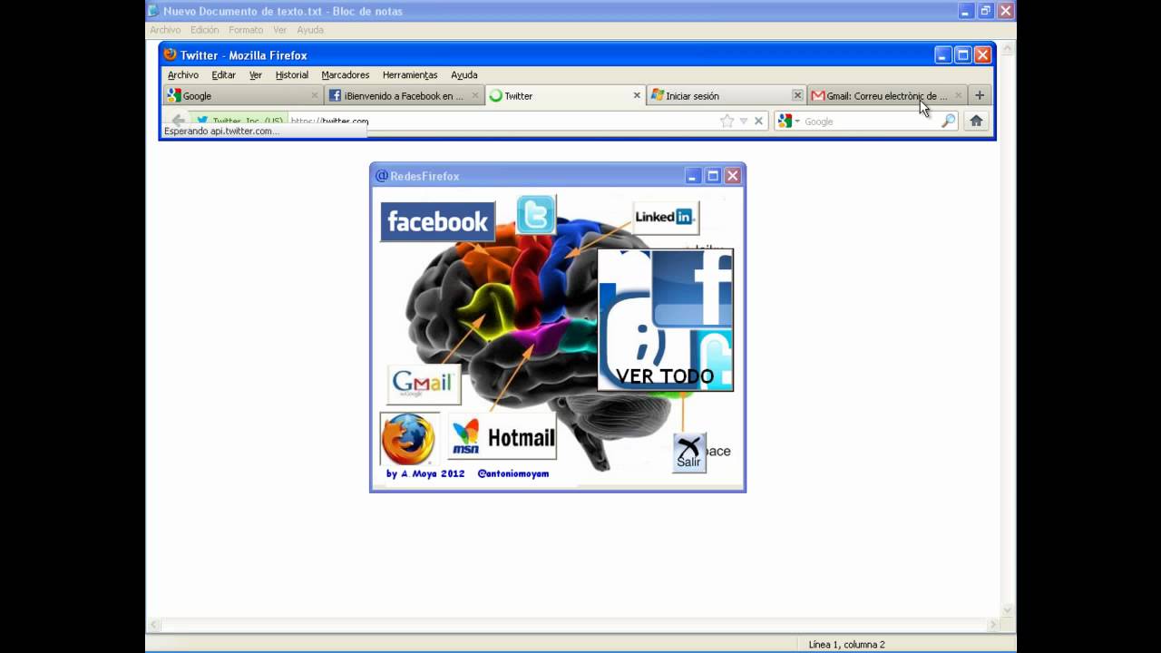 Acceso a redes sociales, programa en Visual Basic 6 accesos directos ...