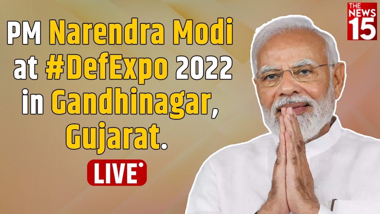 PM Narendra Modi at Defence Expo 2022 in Gandhinagar, Gujarat. # ...