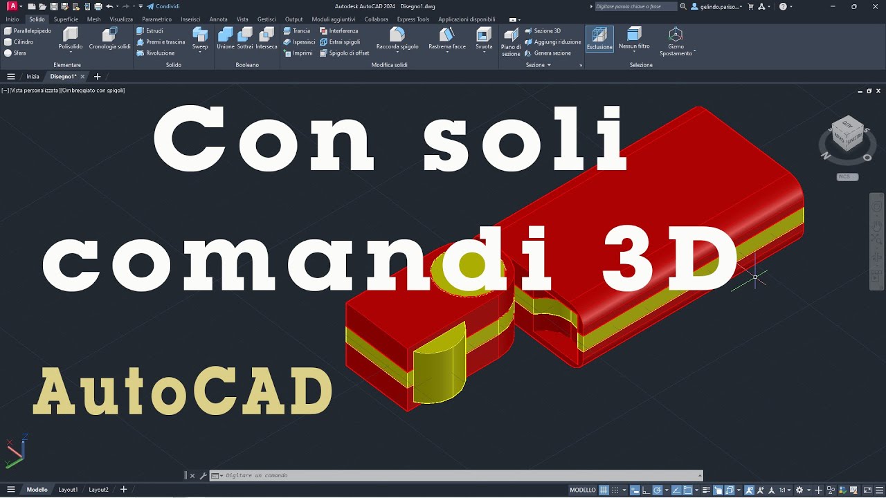 Accendino 3D con soli comandi 3D di AutoCAD - YouTube