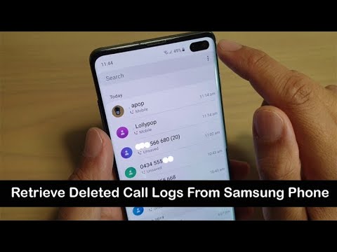 How To Retrieve Deleted Call History From Samsung Phone - YouTube