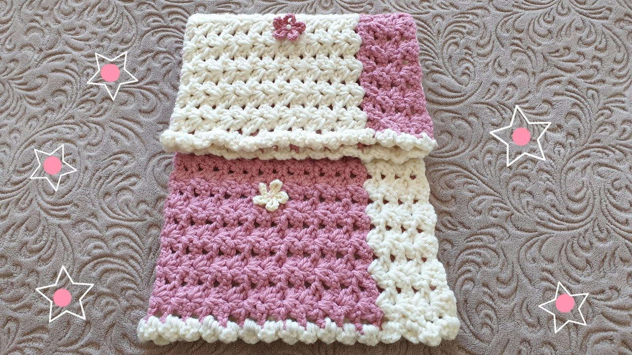 How to Crochet baby Blanket Easy Tutorial Step by Step - YouTube