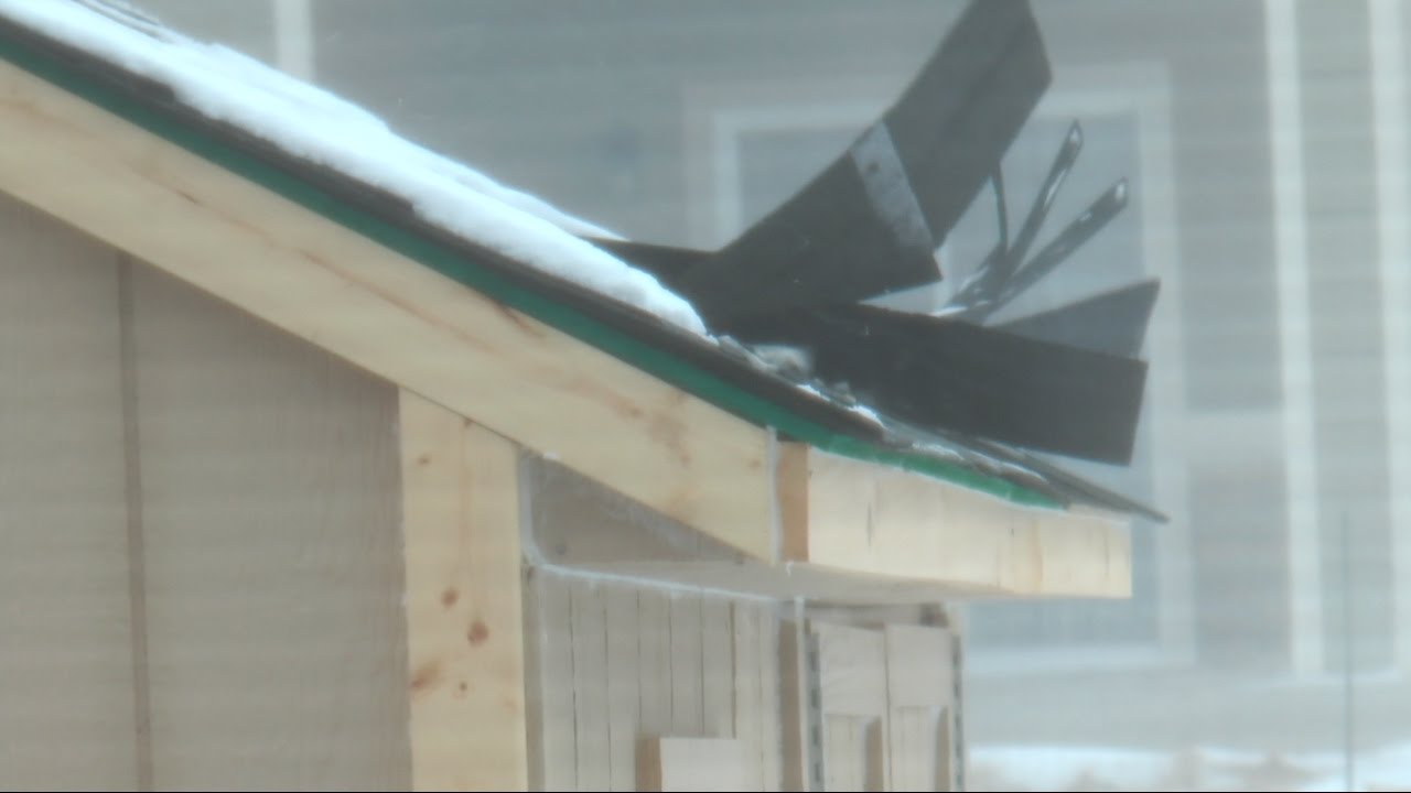 Heartland Shed - Shingles Flying Off Roof - YouTube
