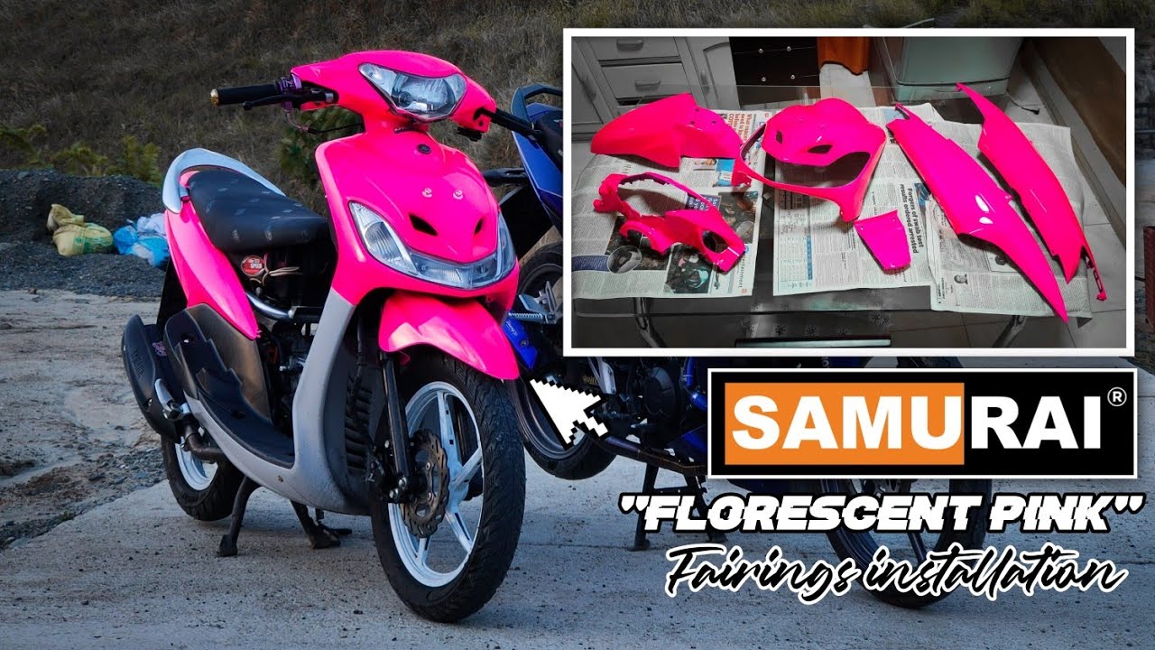 Mio Sporty Fairings Installation , Flourecent pink | YesMan! MotoVlog x ...