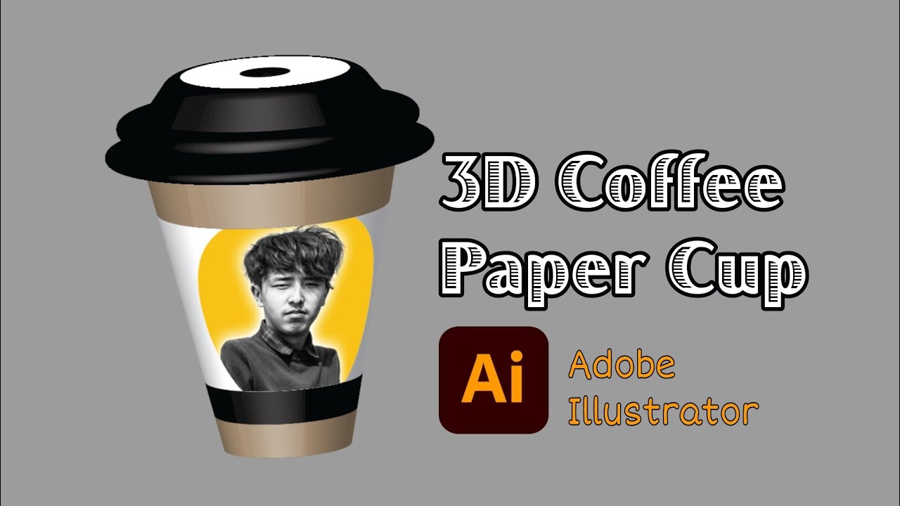 3D Coffee Cup • Adobe Illustrator - YouTube