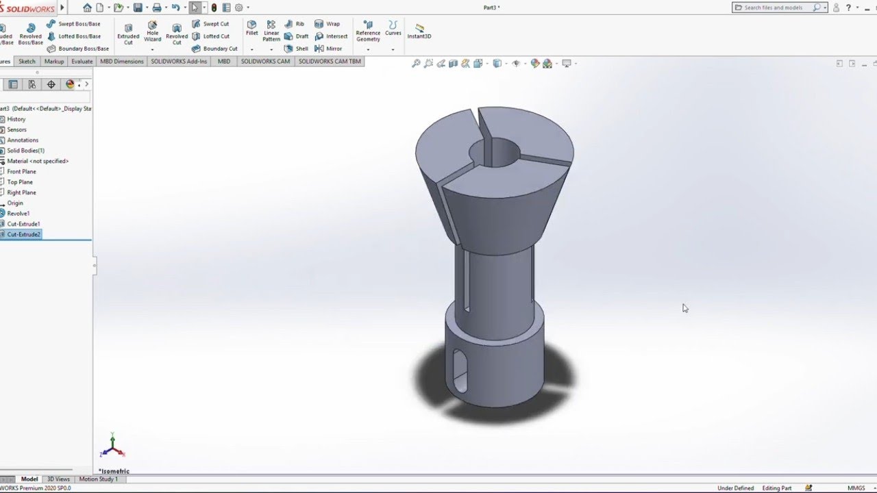 SOLIDWORK PARACTIC 3 BEGINNER - YouTube