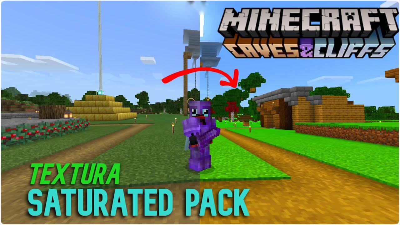 COMO SUBIR LA SATURACIÓN en Minecraft Bedrock 1.17 | Minecraft colorido ...