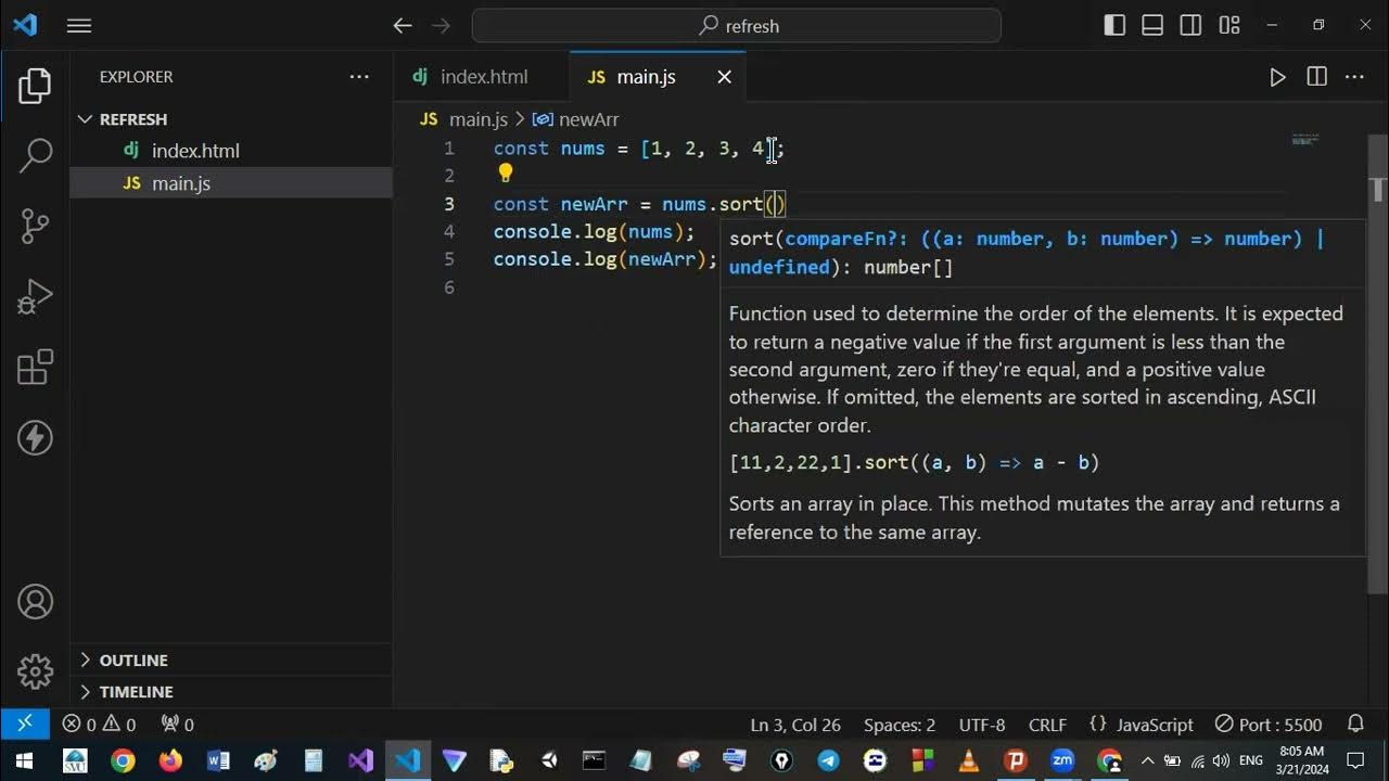 Refresh JavaScript part 1 - YouTube