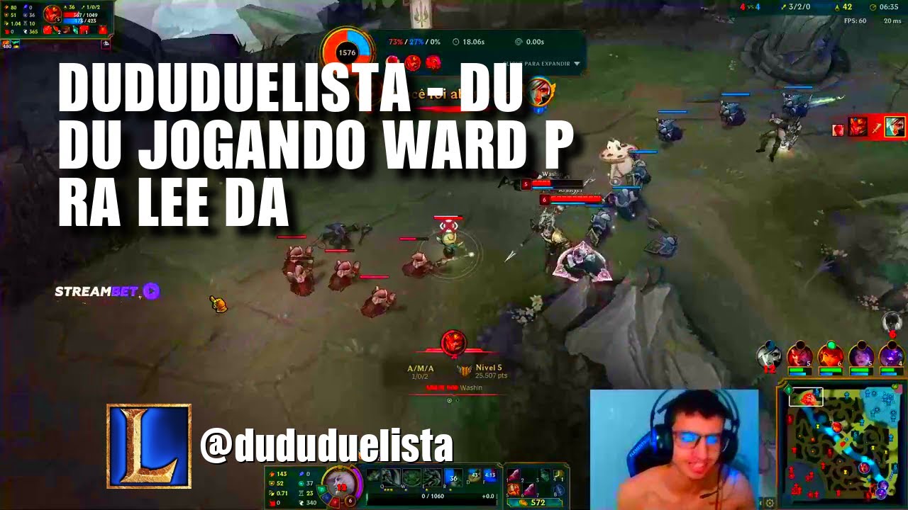 DUDUDUELISTA - Dudu jogando ward pra lee dar miss click | LOL Clips ...
