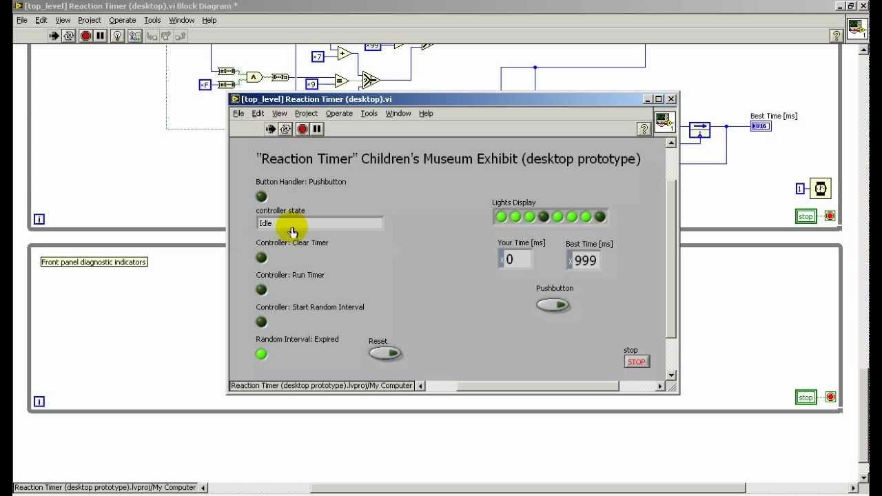 LabVIEW FPGA: Design verification model for the "Reaction Timer" project - YouTube