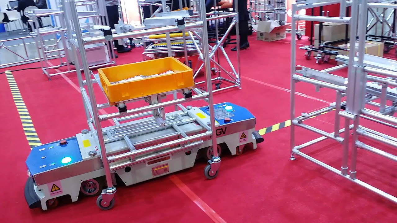 agv combine with karakuri. ( LOGIFORM COMPANY ) - YouTube