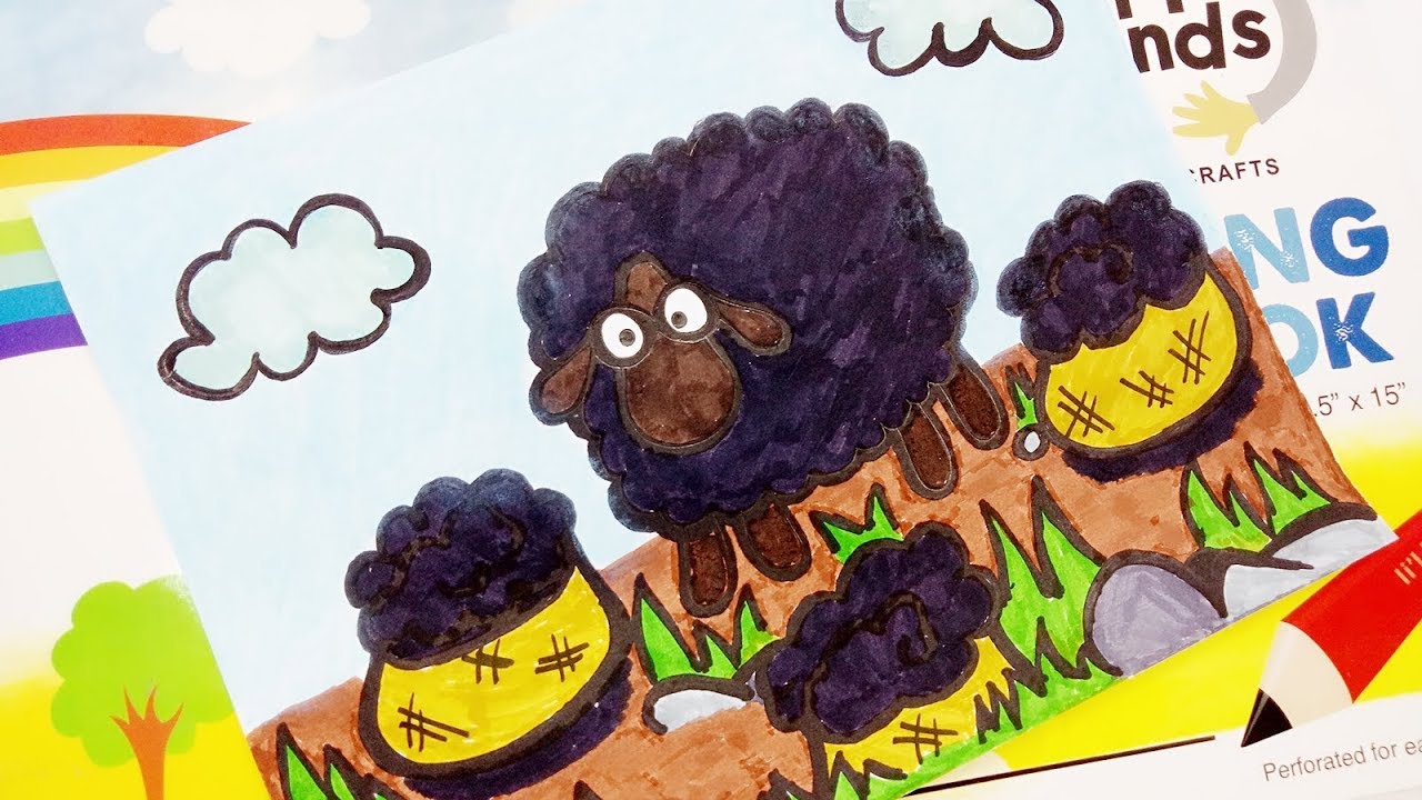 How to Draw Baa Baa Black Sheep with Nursery Rhymes & Kids Songs - YouTube