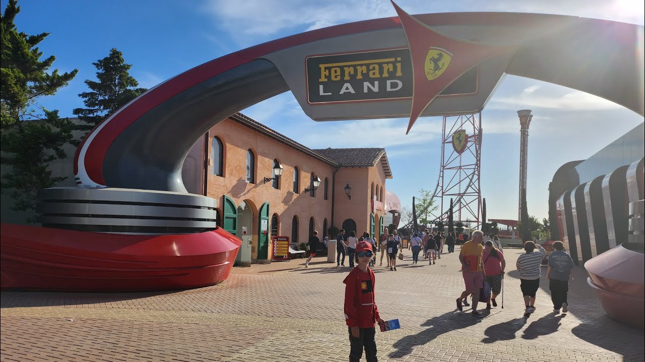 Red force (Ferrari Land Barcelona) front row POV - YouTube