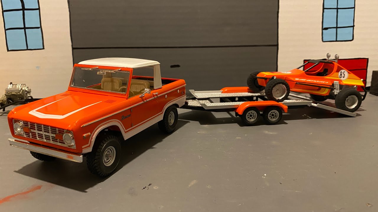 Bronco with Dune Buggy and Trailer - YouTube