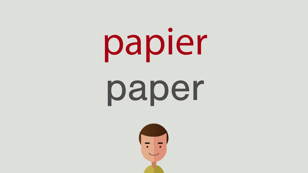 Wie heißt papier auf englisch - YouTube