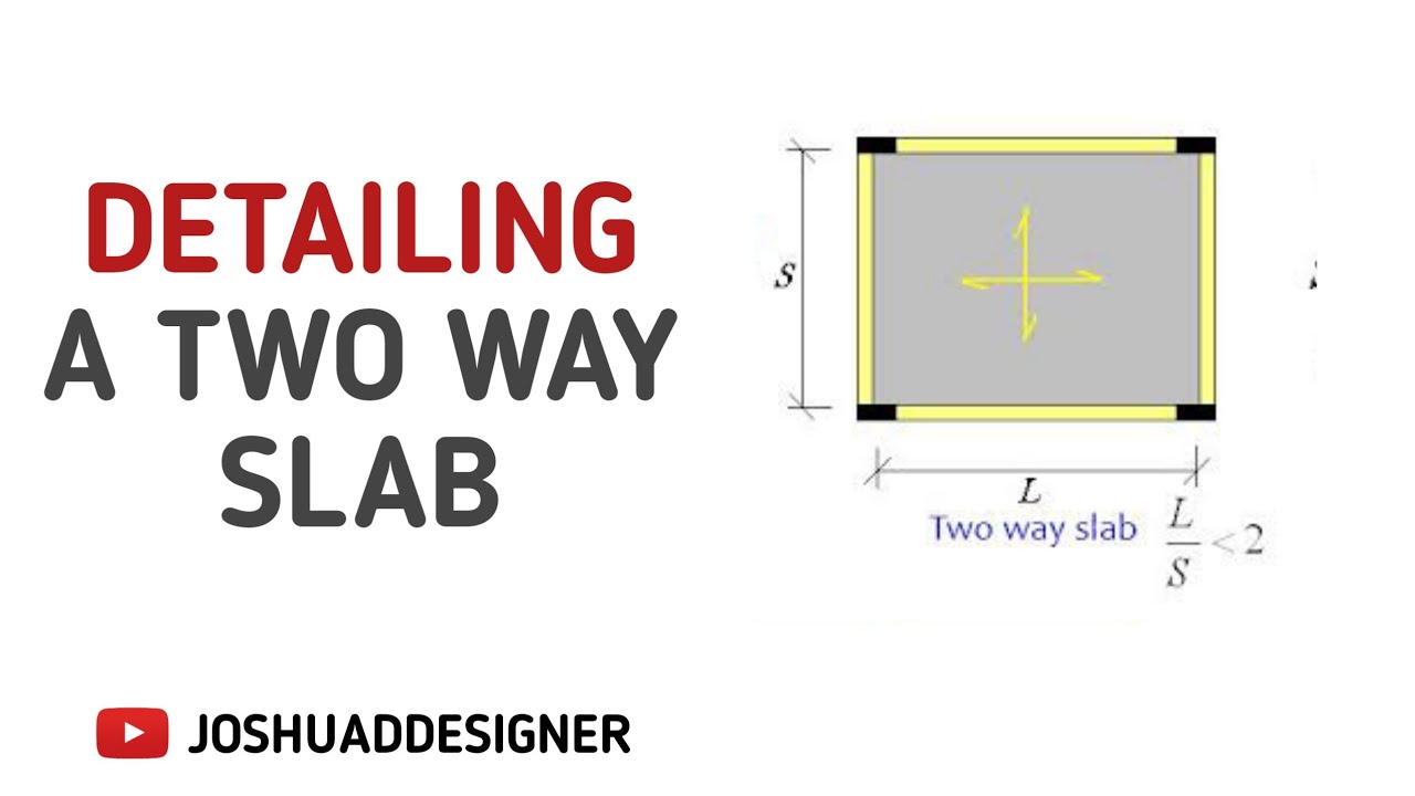 A TWO WAY SLAB DESIGN REINFORCEMENT DETAILS - YouTube