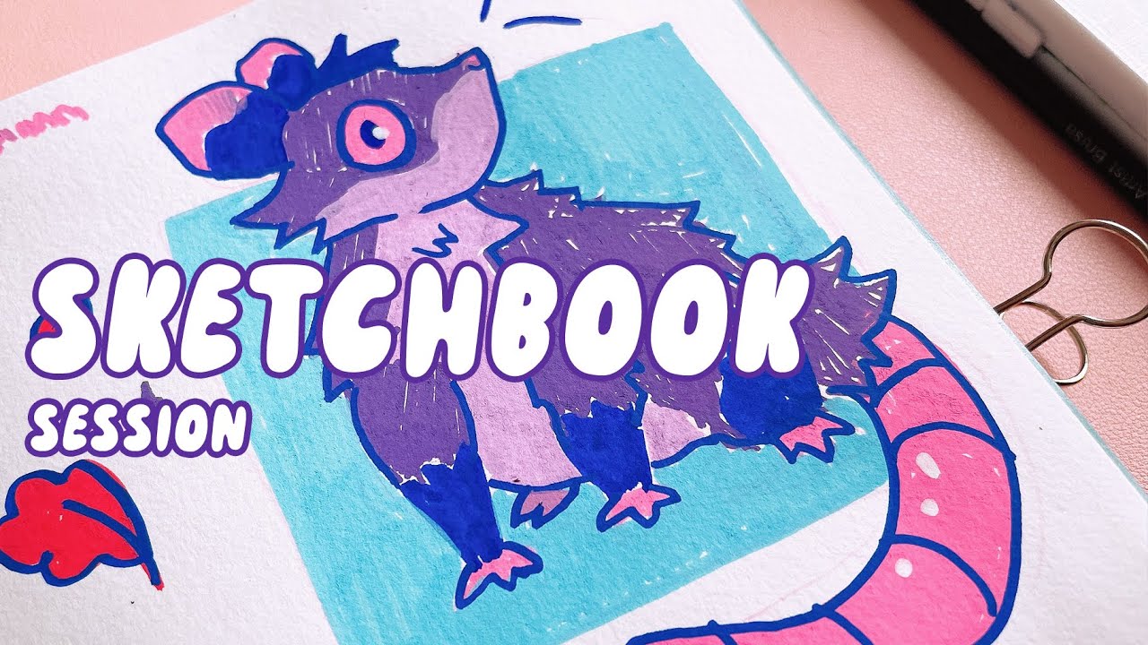 Furry Art Sketchbook Spread - YouTube
