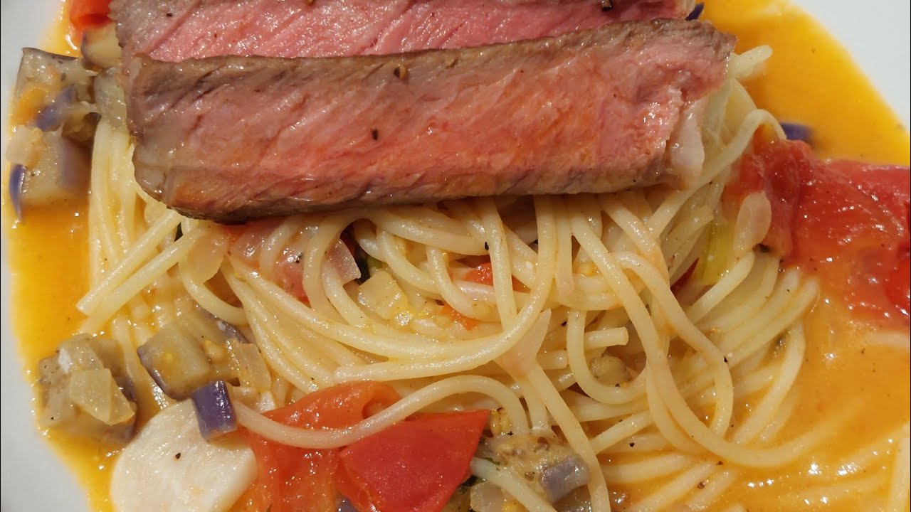 Pasta and Wagyu for dinner - YouTube