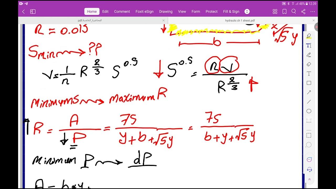 manning equation problem 2 - YouTube