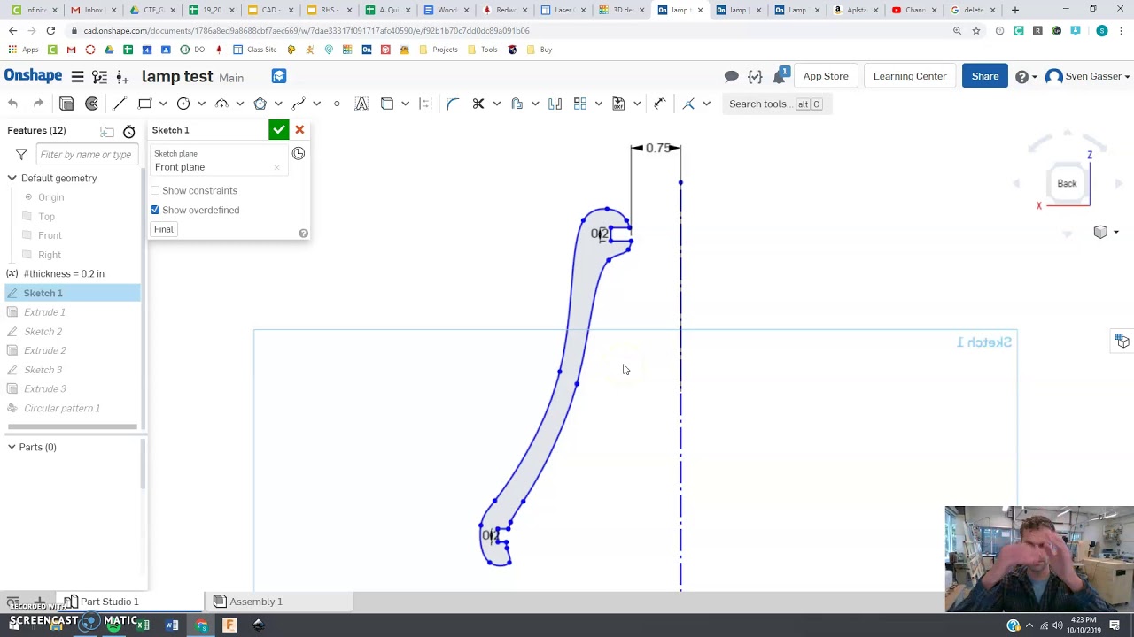 Making a laser cut lamp in OnShape - Part 2 - YouTube