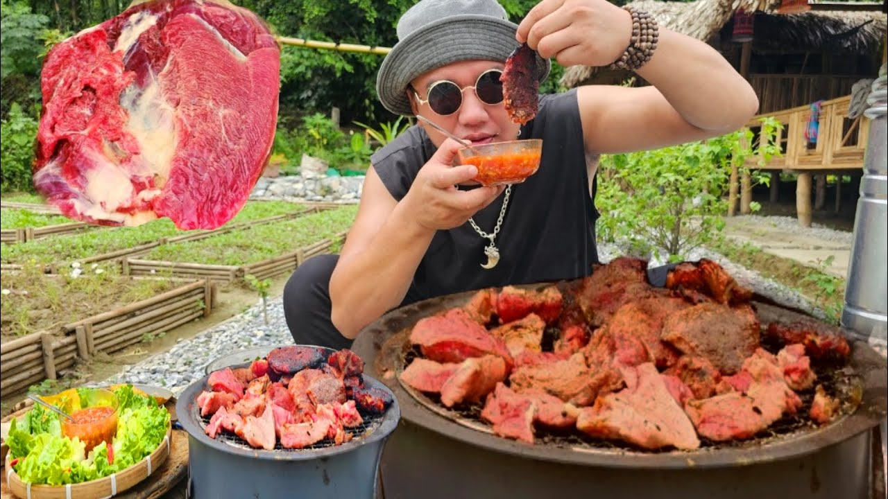ASMR Fat - Beef Steak - Charcoal Grilled - | Cooking skills | - YouTube