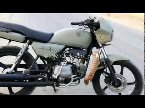 Hero splendor + modified //matte warping //military color modification ...