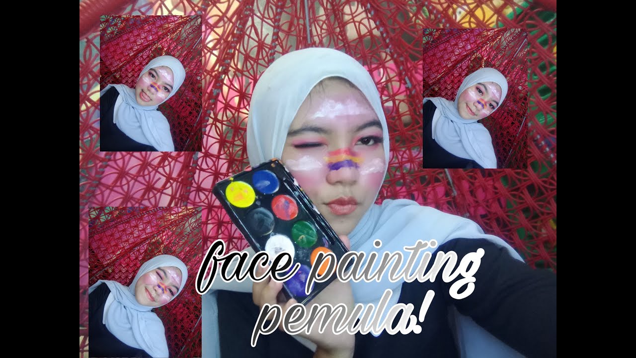 FACE PAINTING! AWAN!PEMULA - YouTube