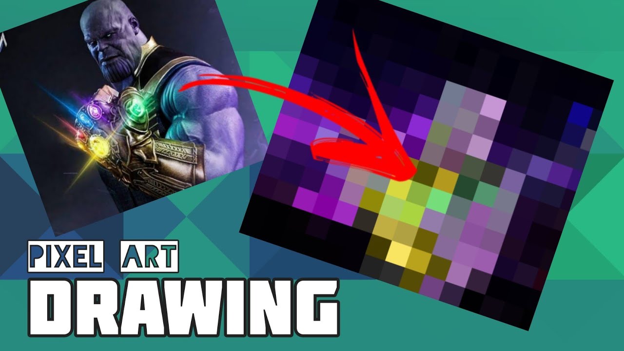 PIXEL ART TIMELAPSE THANOS Drawing in ASEPRITE [THE AVENGERS THEME 8 ...
