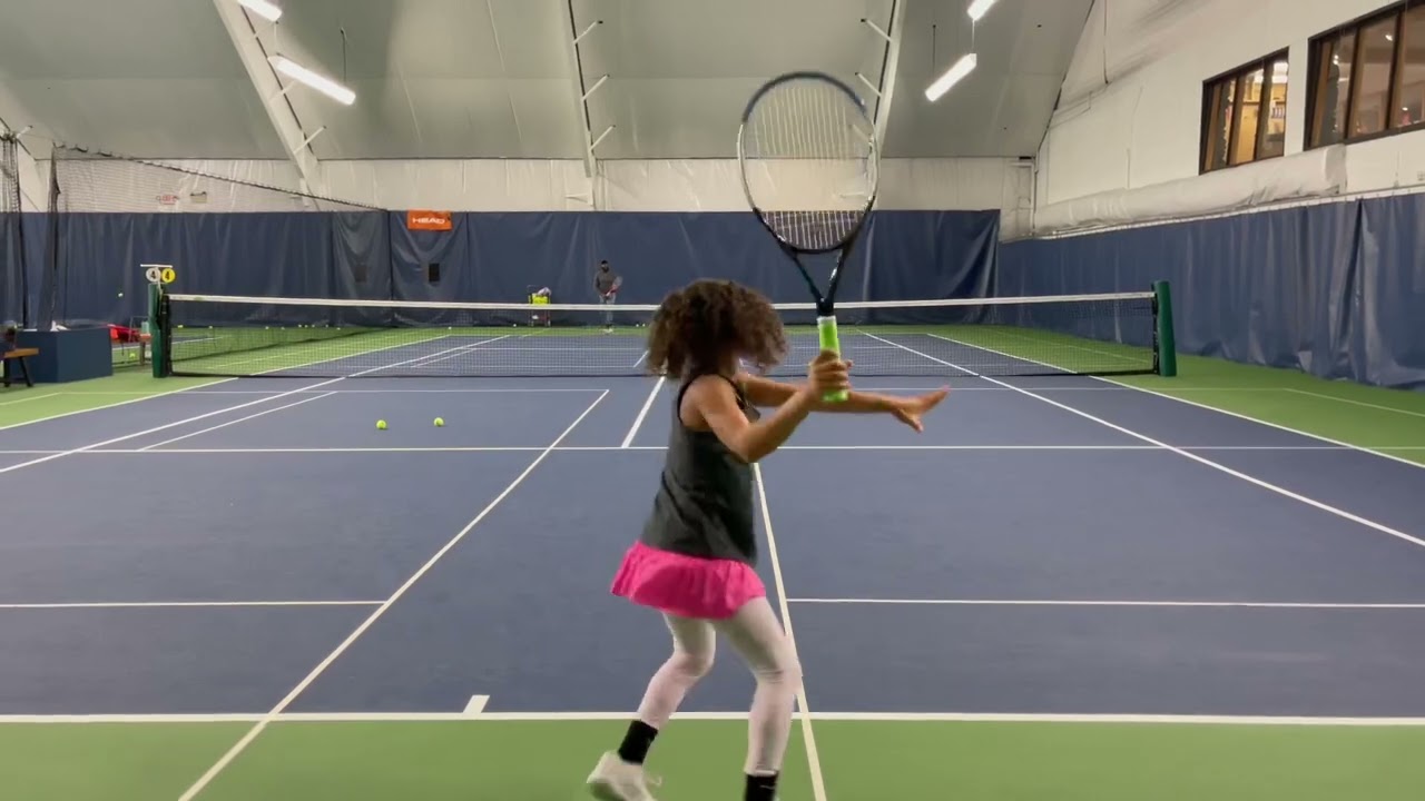 7 year old girl tennis prodigy - YouTube