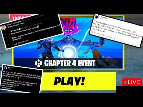 🔴LIVE🔴CHAPTER 4 FRACTURE EVENT COUNTDOWN+ (Battle Pass Giveaway) CUSTOM ...