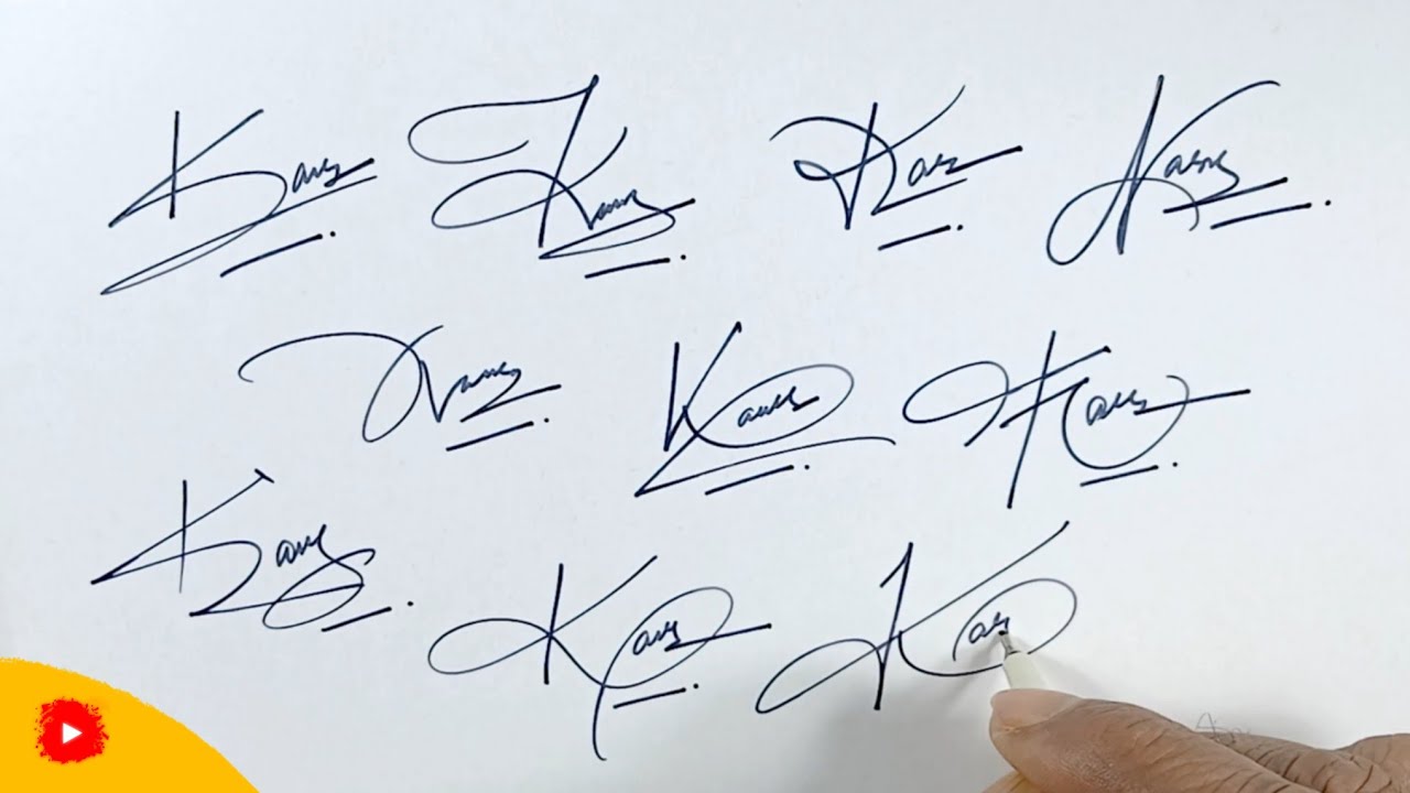 K name Signature | K Signature Style | #signature #signaturestyle - YouTube