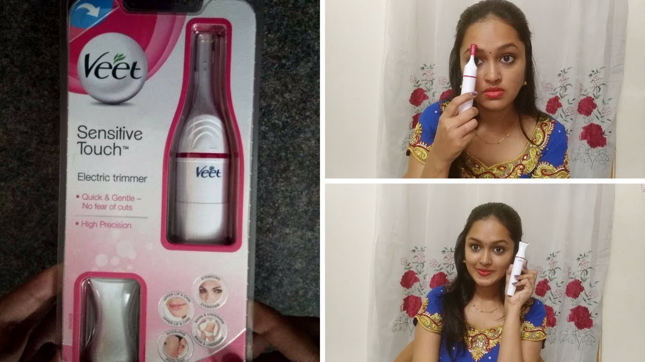How I Remove My Unwanted Hair|Veet Sensitive Touch Electric Trimmer Demo & Review In Telugu ...