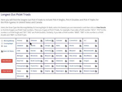 Pick 4 Lottery System "Triads" Extended - YouTube