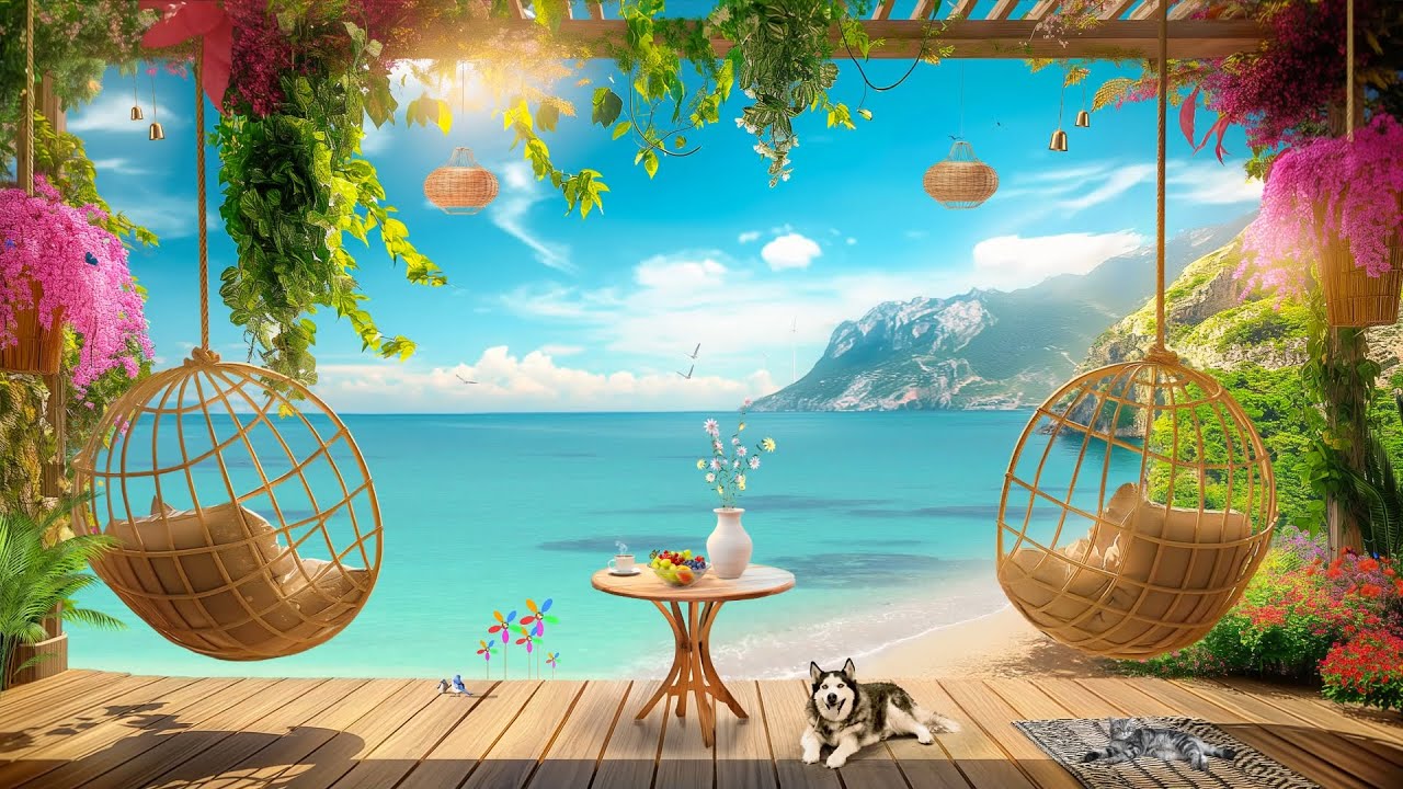 Tropical Bossa Nova Jazz - Calming Ocean Waves & Background Music at ...