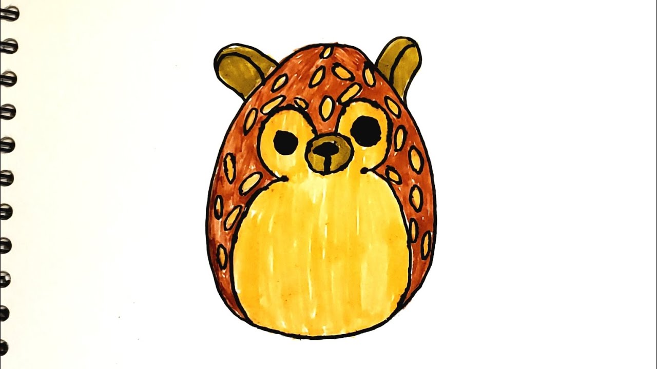 How to draw Hans Hedgehog squishmallow|easy drawing for kid ...