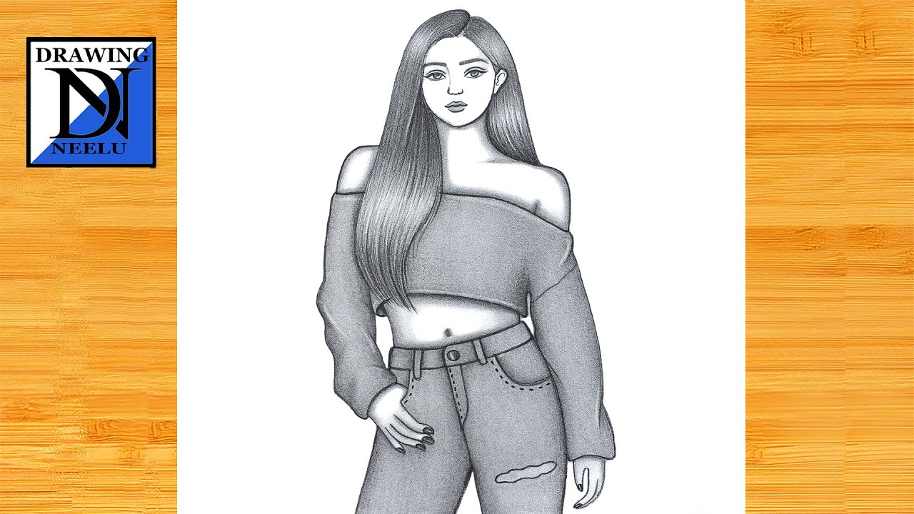 How to draw a Cute Model Girl -Drawing tutorial || Pencil sketch for ...