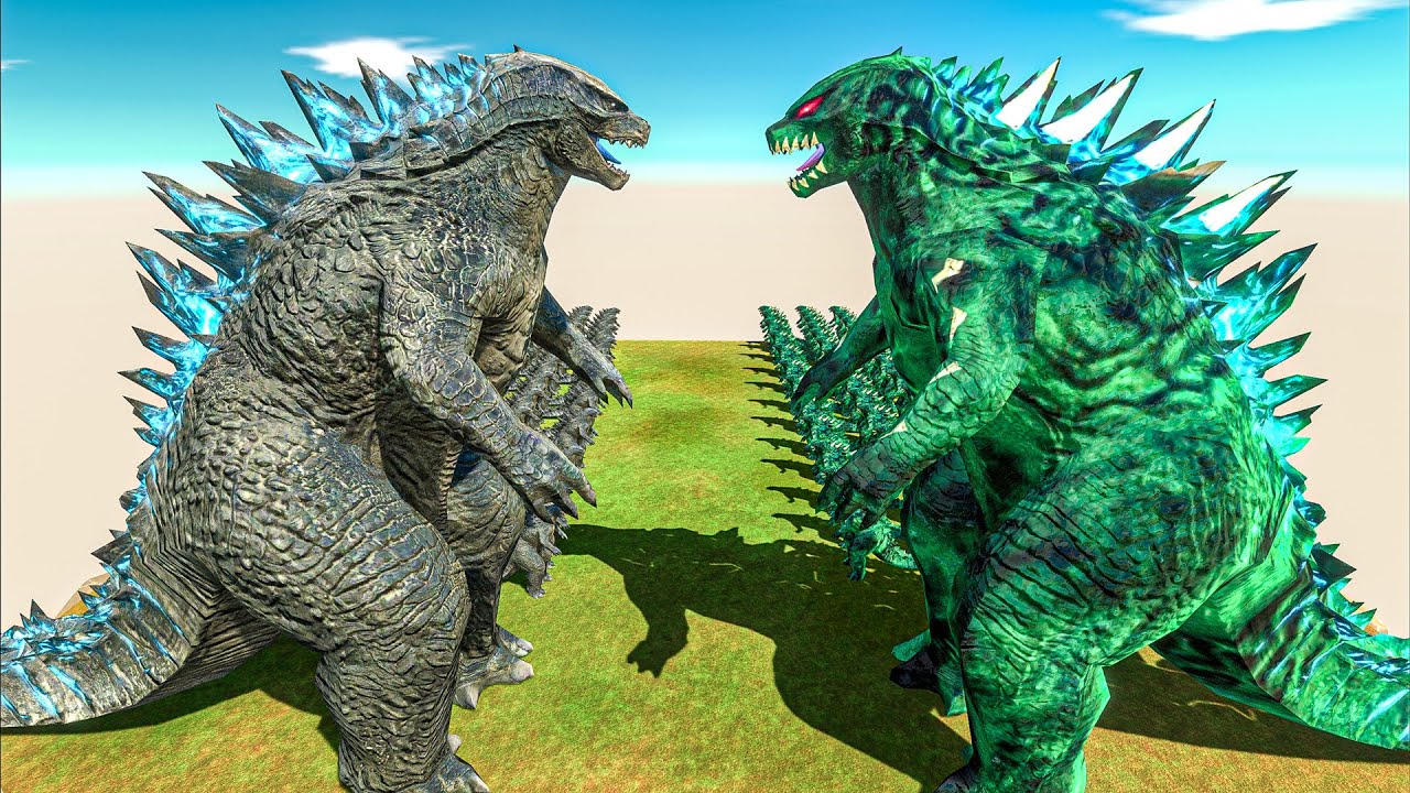 Epic Godzilla Battle | Growing Godzilla 2014 VS Plant Hybrid Godzilla ...