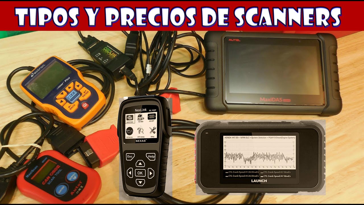 Tipos y precios de Scanners Automotrices basicos - YouTube