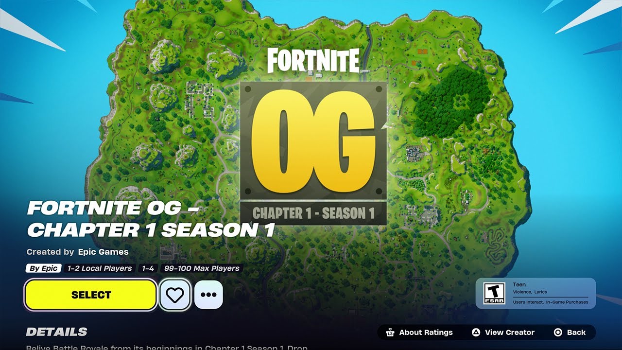 How to Play Fortnite OG - Chapter 1 Season 1 Playlist Map Code ...